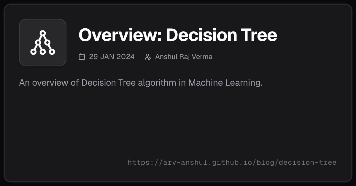 Overview: Decision Tree - ARV Blog